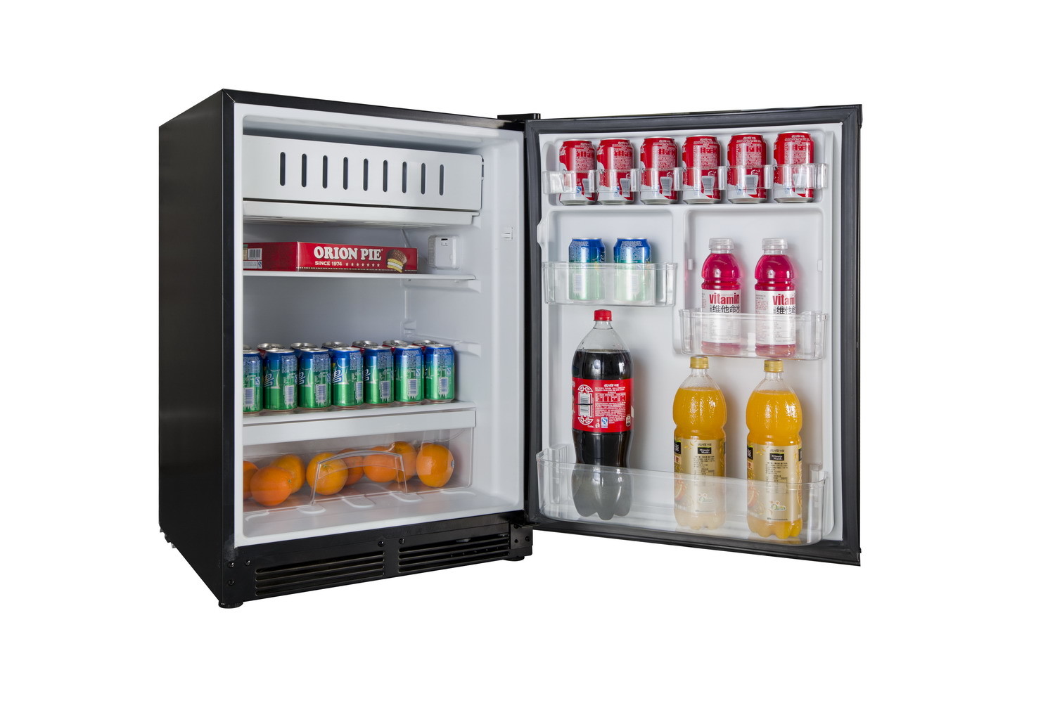 Black Under Counter Mini Fridge , Compact Fridge Freezer Large Volume ...